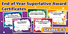 End of Year Certificates for Students | Gifts | Twinkl USA