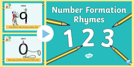 Number Formation Rhymes 0-10 | Number Formation Display