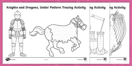 Knights and Dragons, Unite! Story Sequencing Cards