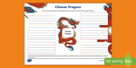 Chinese Dragon Writing Template (Teacher-Made) - Twinkl