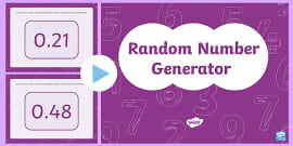Random Number Generator 1-30 PowerPoint - (Teacher-Made)