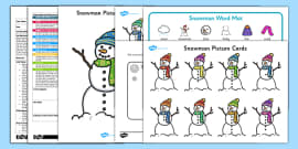 Snowman Cards - EYFS/KS1 - Teacher-made Resource - Twinkl