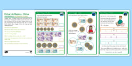 British Money Comparison Using Pound Coins and Notes Differentiated ...