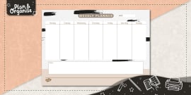 Retro Weekly Planner | Twinkl Busy Bees (teacher made)