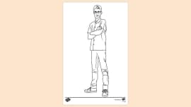 FREE! - Teenage Boy Standing Speaking Colouring | Colouring Sheets