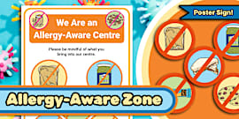Allergy Aware Zone Display Poster - Twinkl