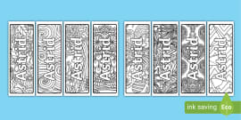 FREE! - Darcy Mindfulness Name Colouring Bookmarks - Twinkl