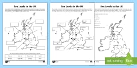 UK Atlas Worksheet / Worksheet (teacher made) - Twinkl