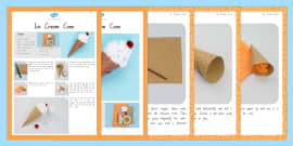 3D Origami Ice Cream | Summer Crafts (teacher made)