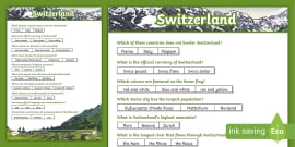 Switzerland Word Search, Switzerland (teacher made) - Twinkl