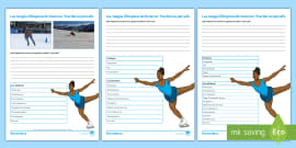 Winter Olympics Higher Tier Photo Card Activity Spanish