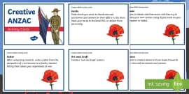 Anzac Day Writing Challenge Cards (teacher made)
