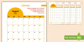 Monthly Calendar | Twinkl Busy Bees (teacher made) - Twinkl