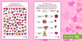 Valentine's Day Worksheet / Worksheet English/Mandarin Chinese - Valentines