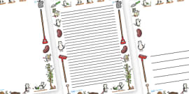 Runner Bean Page Borders (teacher made) - Twinkl