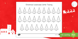 Christmas Uppercase Letter Tracing Activity - Twinkl