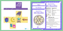 Making Eid Biscuits - Recipe Sheet (teacher made) - Twinkl