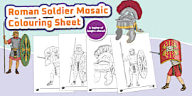 Gladiators Fighting Colouring Sheet | Colouring Sheets