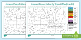 Summer-Themed Colour by Calculations Worksheet - Twinkl