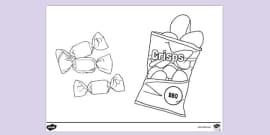 FREE! - Sweets Colouring Page (teacher made) - Twinkl