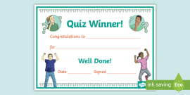 First Place Certificate | Certificate for First Place