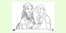 FREE! - Realistic Girl Colouring Page - Printable - Twinkl