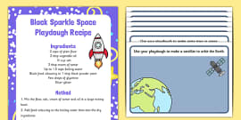 Space Playdough Recipe and Activity Pack (teacher made)