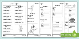 'er' or 'ier' Suffix Worksheet