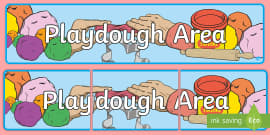 👉 Playdough Area Sign (creat de profesori) - Twinkl