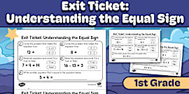 First Grade Understanding the Equal Sign Lesson Pack