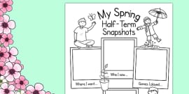 Easter Holiday Snapshots Writing Frame (teacher made)