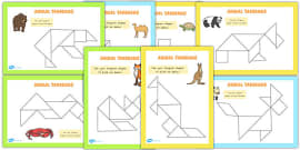 Tangram Animals Activity Booklet - activities, tangrams, animal