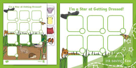 Getting Dressed Reward Chart and Stickers (teacher made)