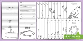 Water Transport Colouring Pages (teacher made) - Twinkl