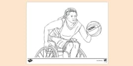 Female Paralympian Colouring | Colouring Sheets