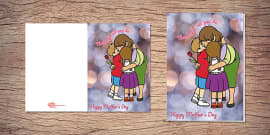 Mother's Day Words Card (teacher made) - Twinkl