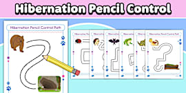 Hibernation Cut, Color, and Paste Worksheet
