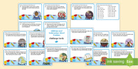 Fall Addition and Subtraction Word Problem Task Cards