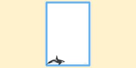 FREE! - Killer Whale Page Border | Page Border Resources