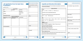 KS1 Differentiated Job Application Writing Frames - Twinkl