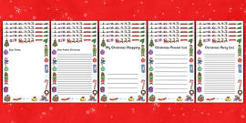 My Christmas List - Writing Frame - Christmas Wish List