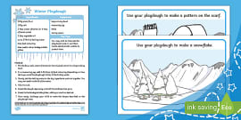 Winter Sports Playdough Mats French