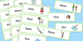 Blend Read and Write Worksheet | 'bl' Phonics Words