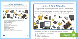 Digital Citizenship Sorting Activity