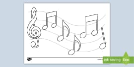 FREE! - Music Pictures to Colour | Colouring Pages | Twinkl