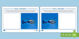 FREE! - How to Draw a Helicopter (teacher made) - Twinkl