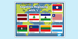 Countries with Nine Letters Display Poster (teacher made)
