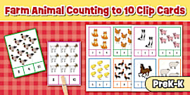 Feed the Farm Animal Counting Game
