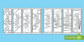 FREE! - * NEW * Nancy Name Simple Colouring Bookmarks