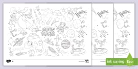 Adult Colouring Mindfulness Space Themed Sheets - Twinkl